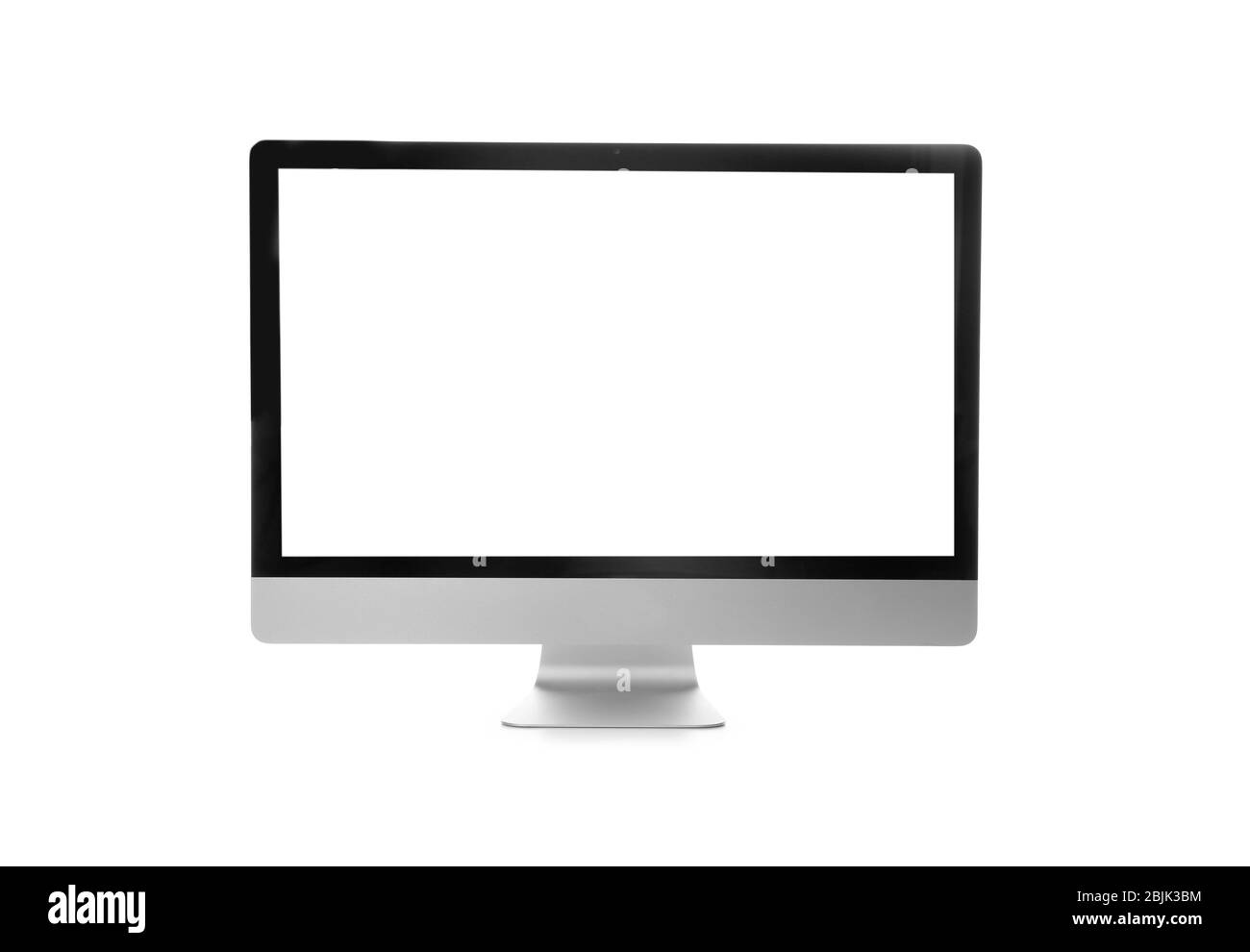 Modern monitor on white background Stock Photo - Alamy