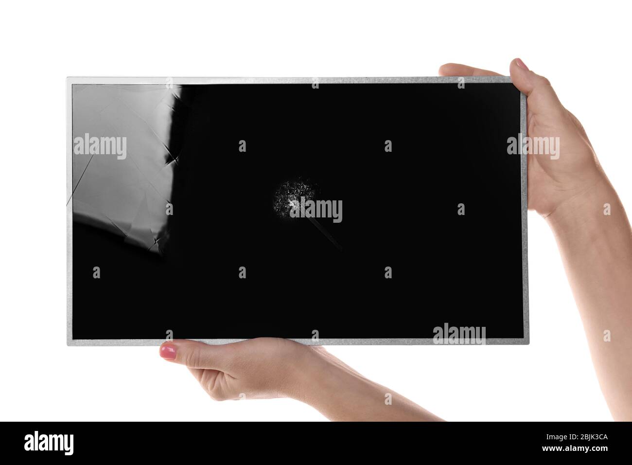 Hands holding broken screen hi-res stock photography and images - Alamy