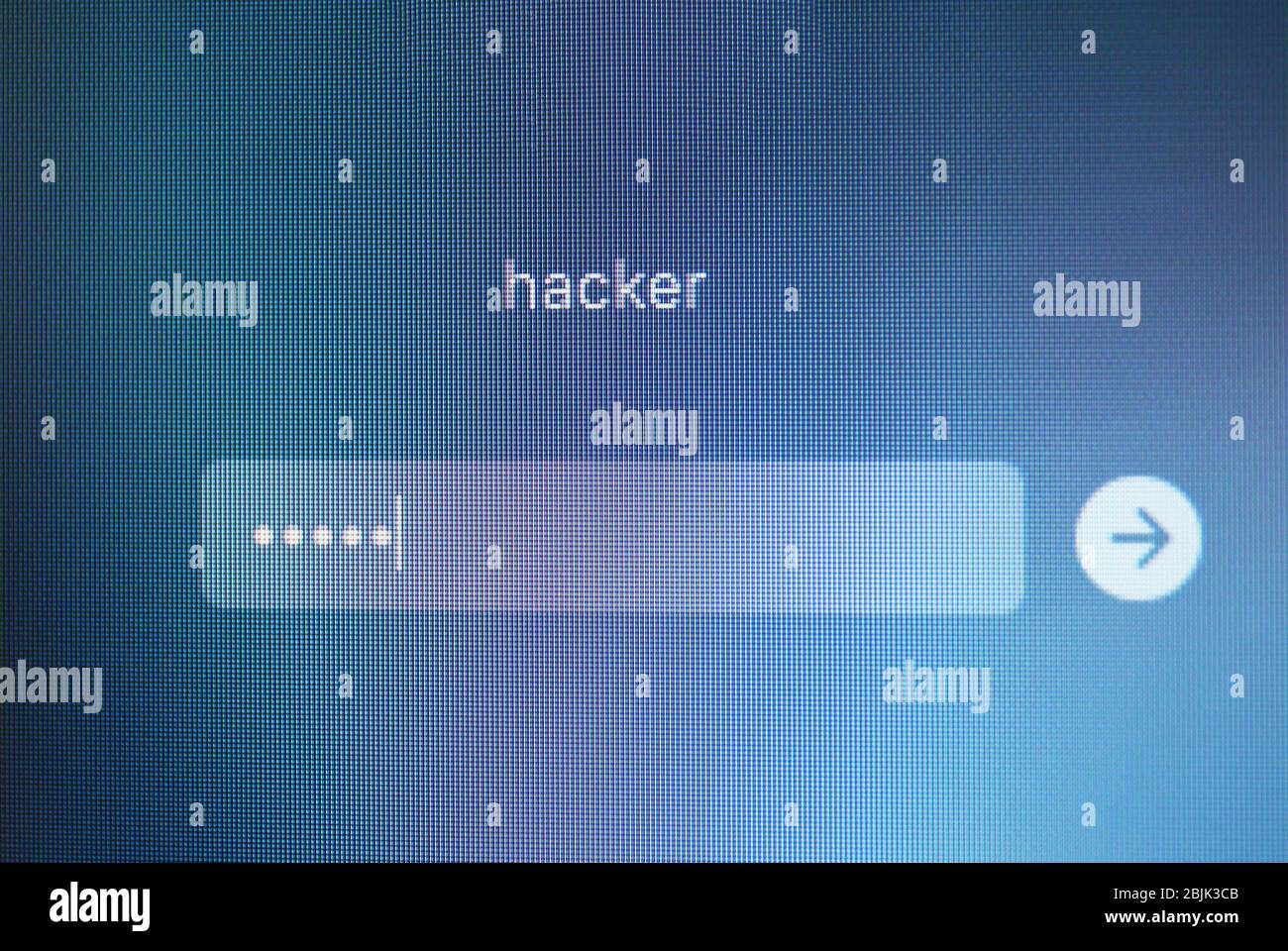 Entering password window in computer hi-res stock photography and ...
