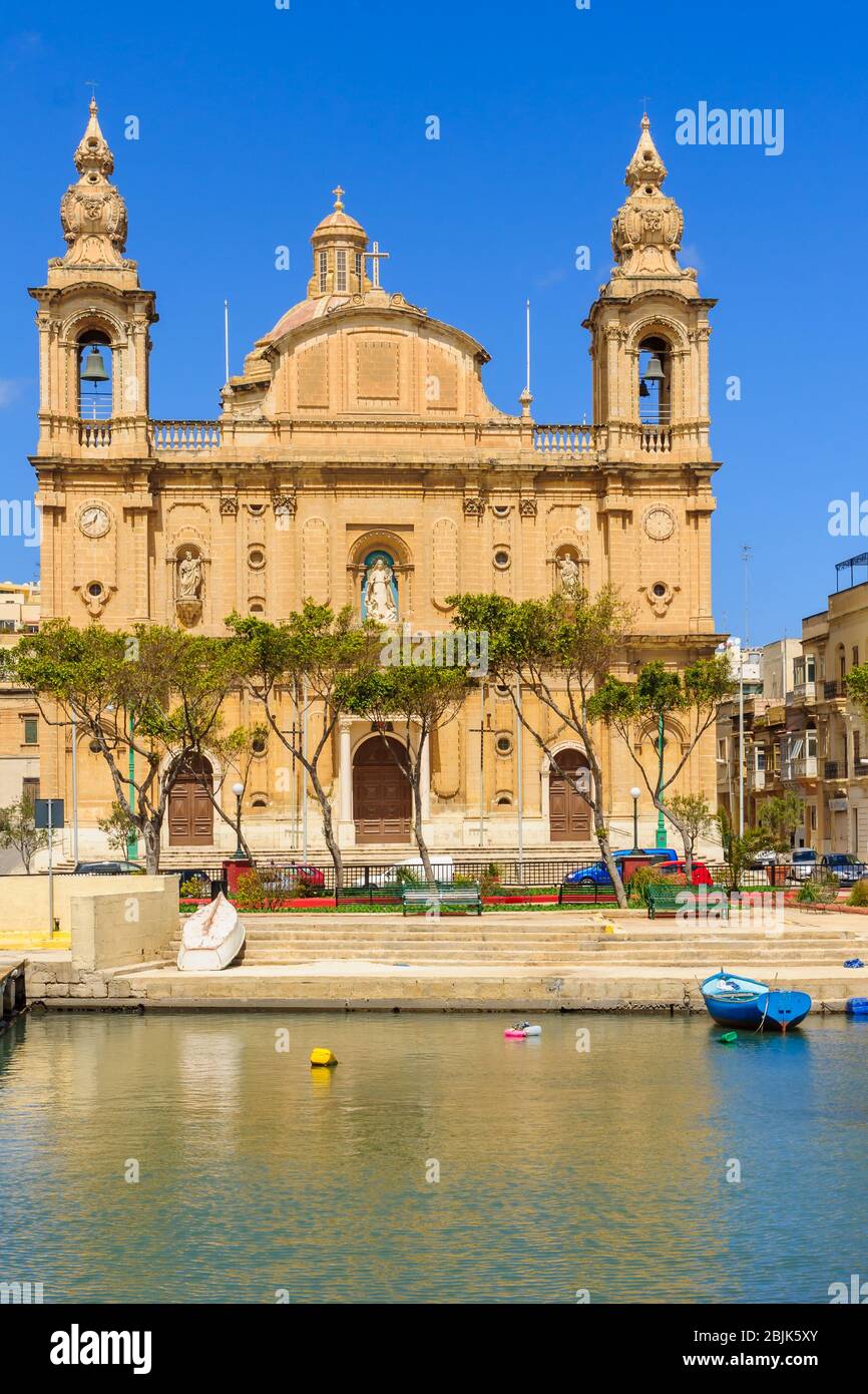View of the St. Joseph Parish Church in Msida, Malta Stock Photo - Alamy