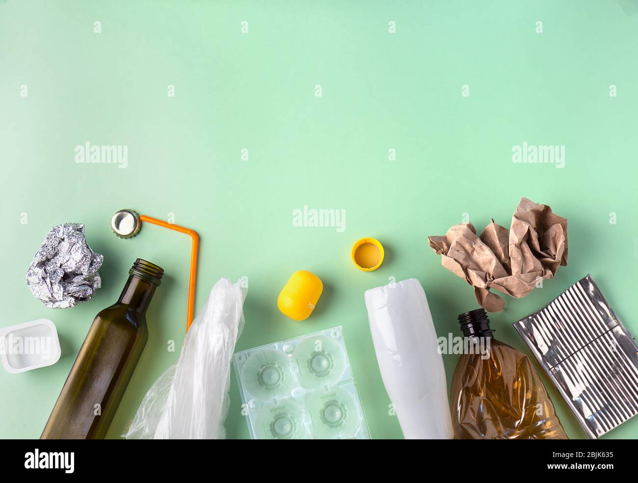 Recyclable materials for processing and recycling. Zero waste concept ...