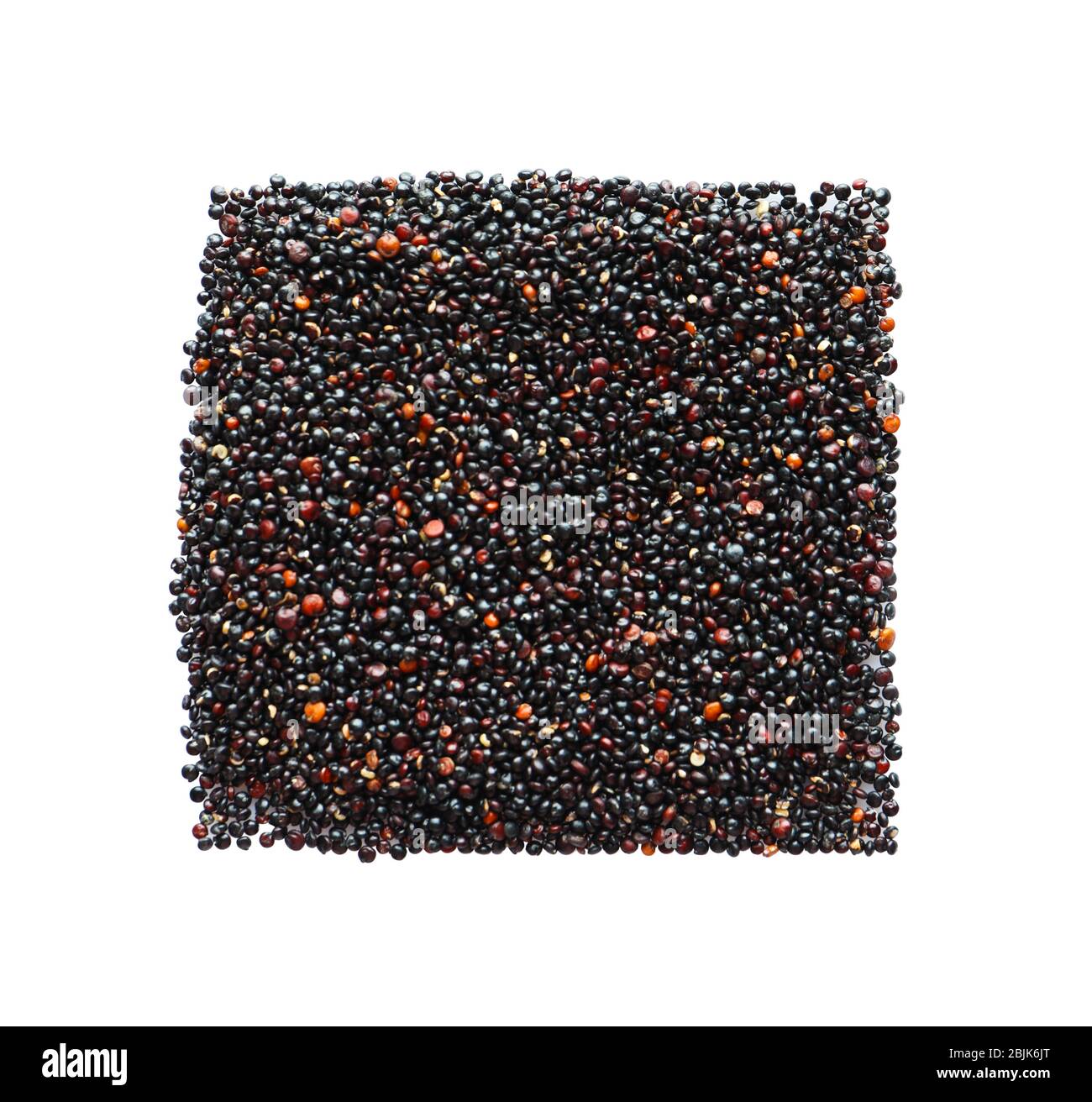 Organic quinoa seeds in shape of square on white background Stock Photo ...