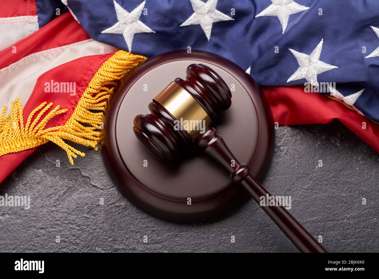 American flag court room hi-res stock photography and images - Alamy