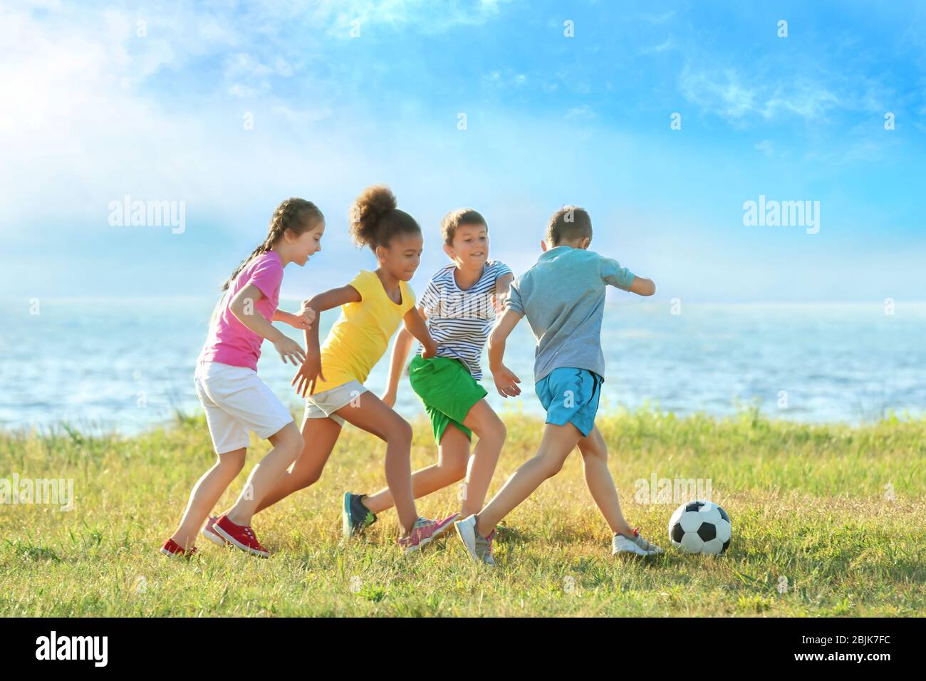 African children playing river hi-res stock photography and images - Alamy