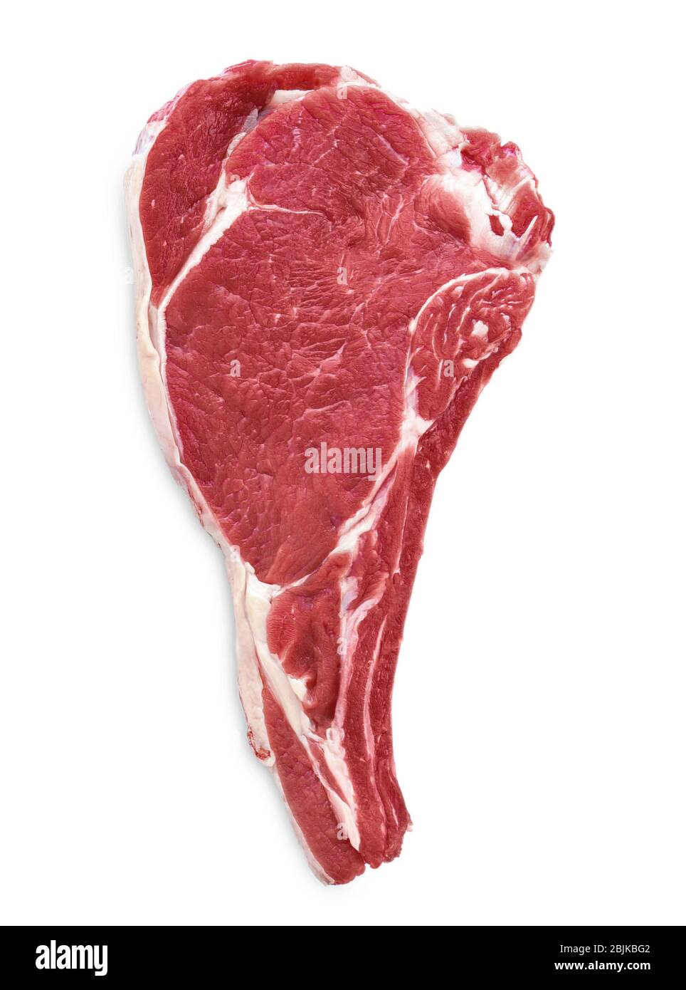Raw rib eye steak on white background Stock Photo - Alamy