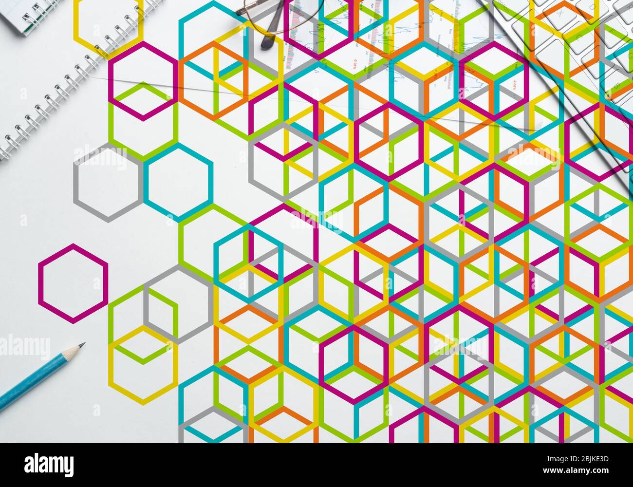 Colorful geometric backdrop Stock Photo - Alamy