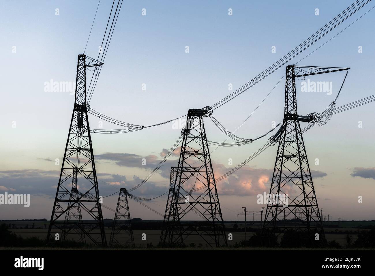 High Voltage Power Lines High Resolution Stock Photography and Images ...