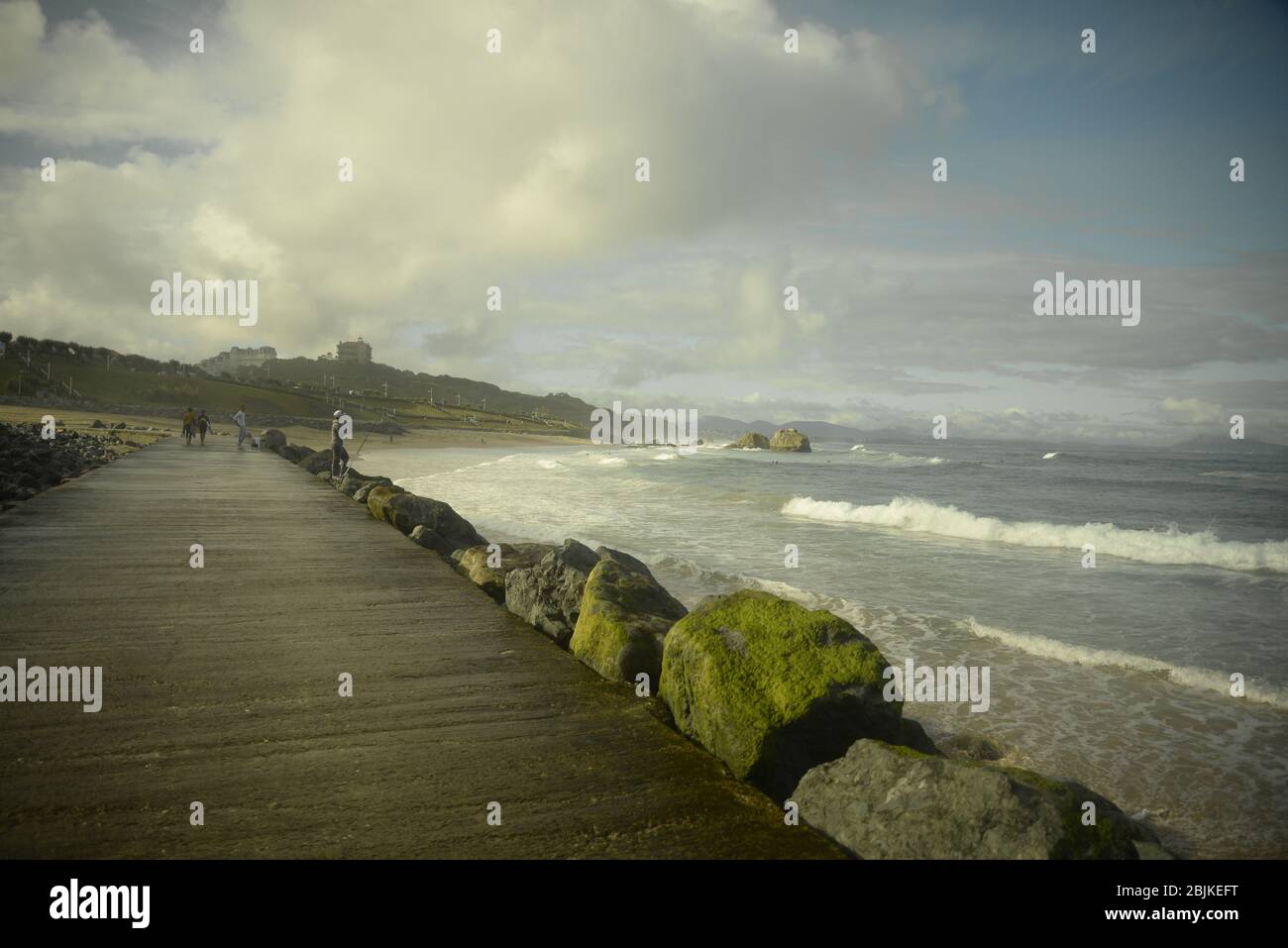 Walkway along the Basque Coast in France Stock Photo - Alamy