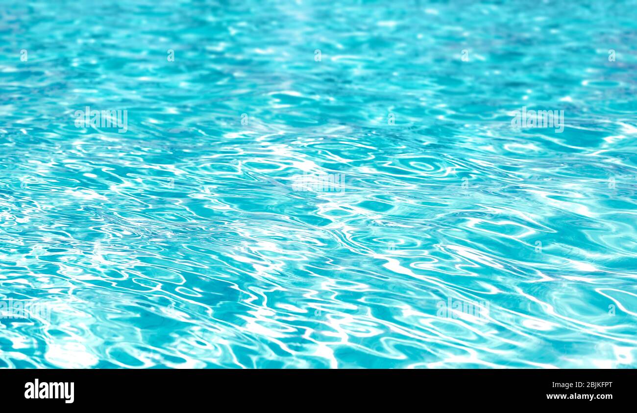 Blue clean water in swimming pool Stock Photo - Alamy