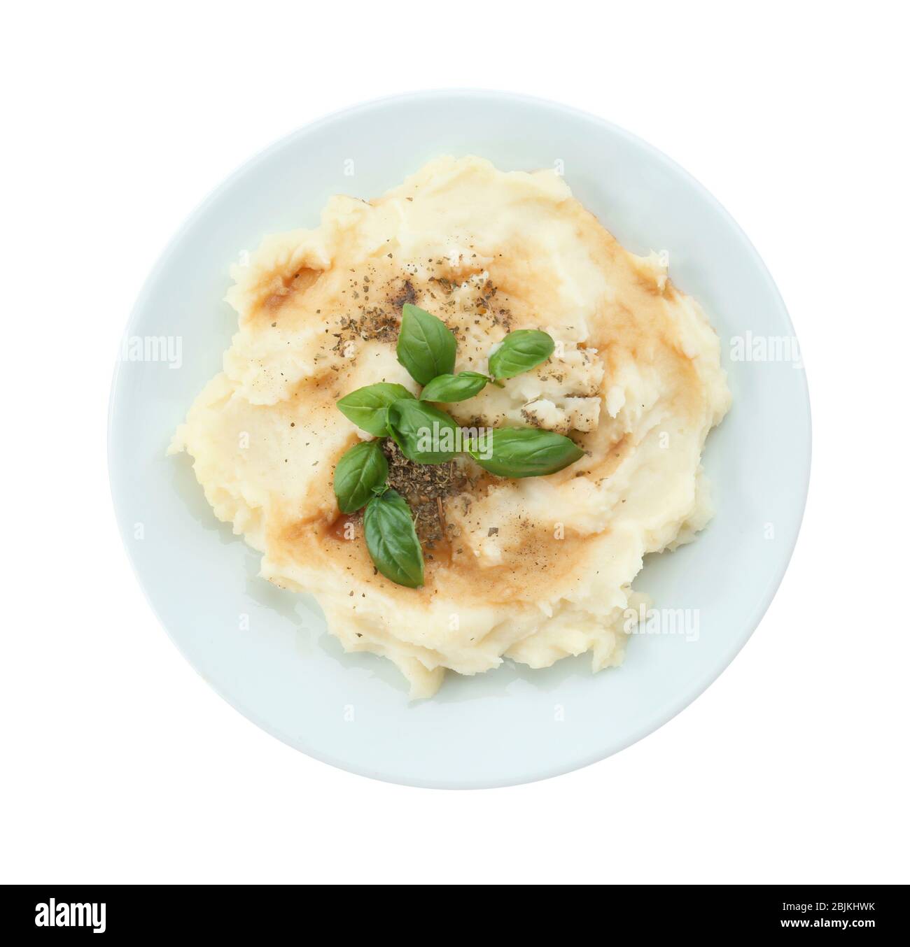 Ceramic plate mashed potato Cut Out Stock Images & Pictures - Alamy