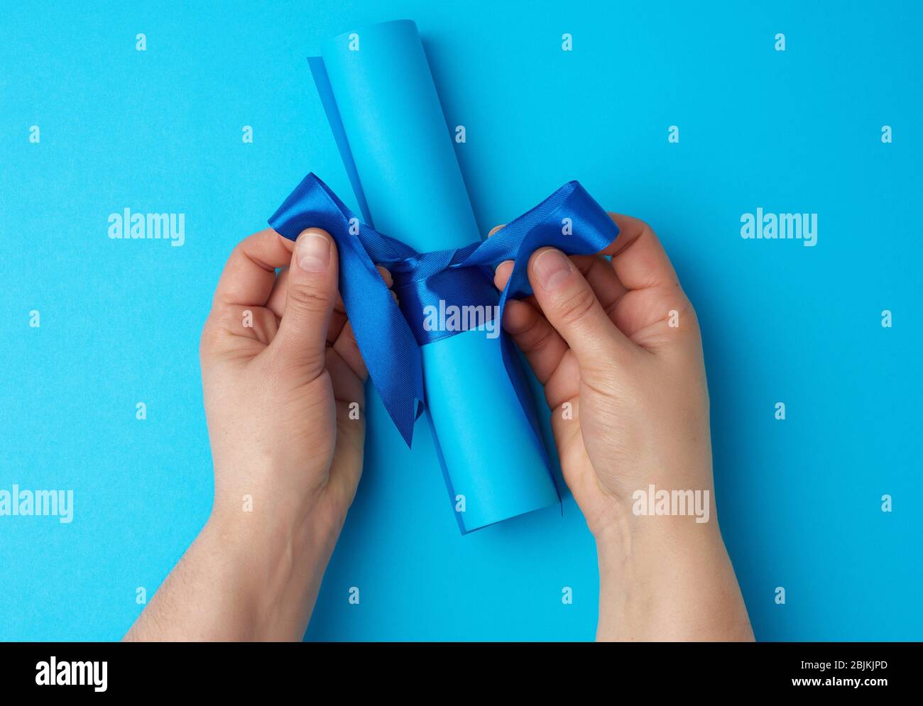 Satin blue roll hi-res stock photography and images - Alamy