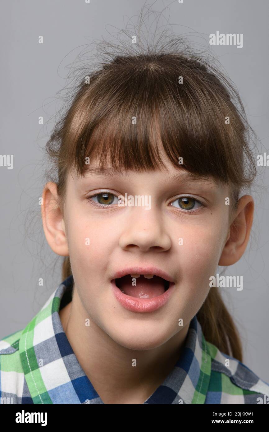 Child Girl Mouth Wide Open High Resolution Stock Photography And Images
