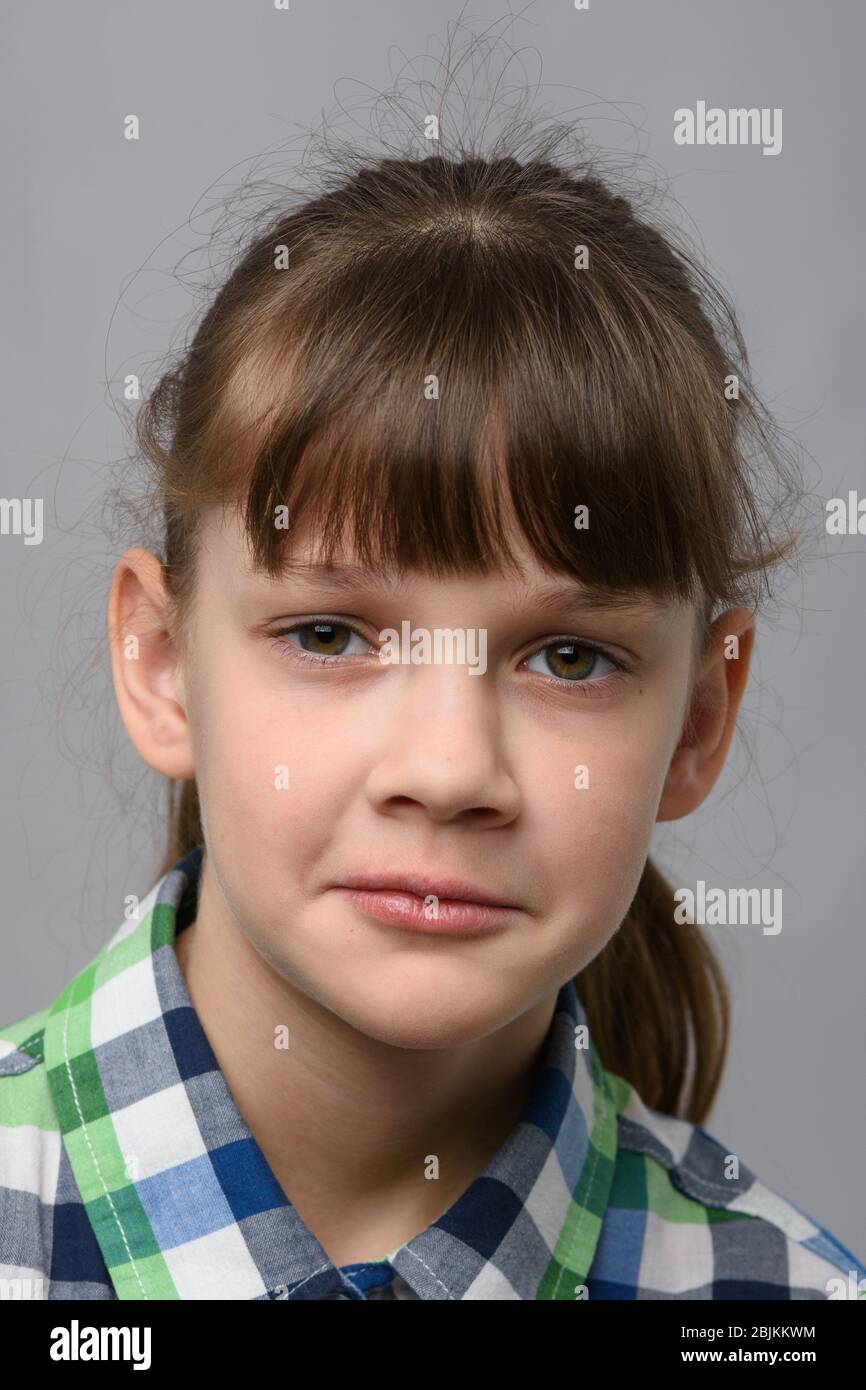 Sad Ten Year Old Girl High Resolution Stock Photography and Images - Alamy