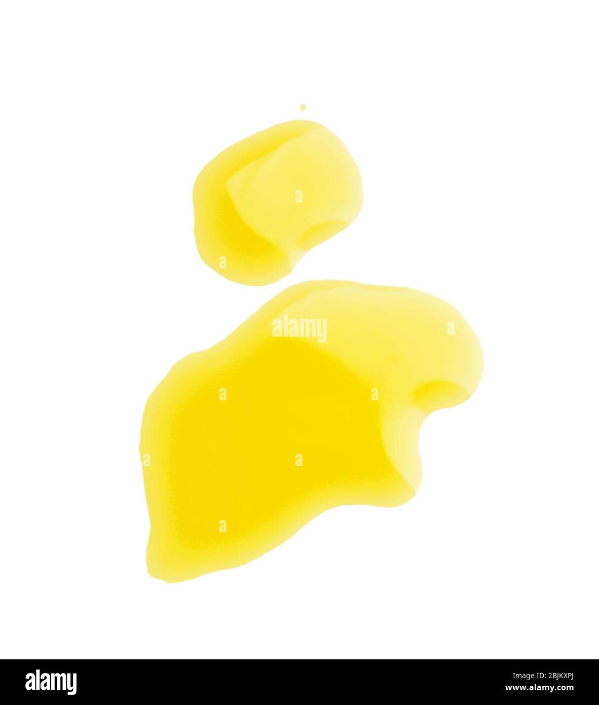Spots of olive oil isolated on white Stock Photo - Alamy