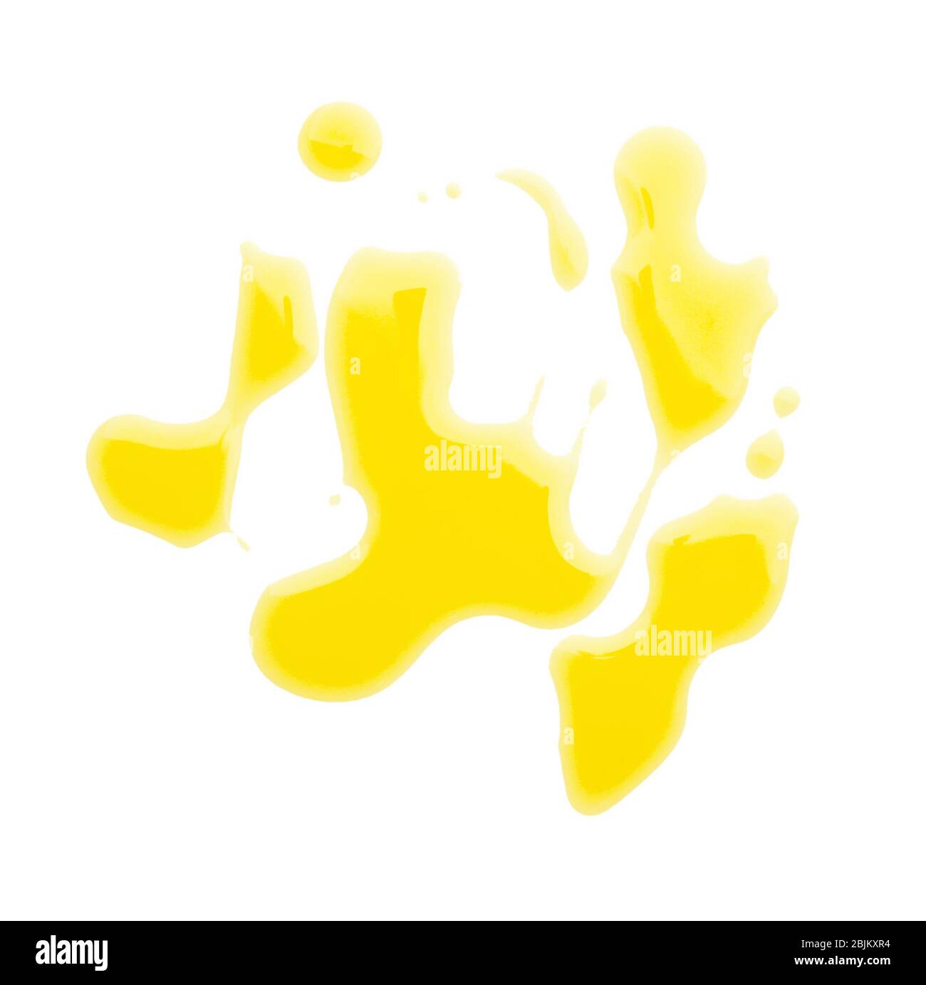 Spots of olive oil isolated on white Stock Photo - Alamy