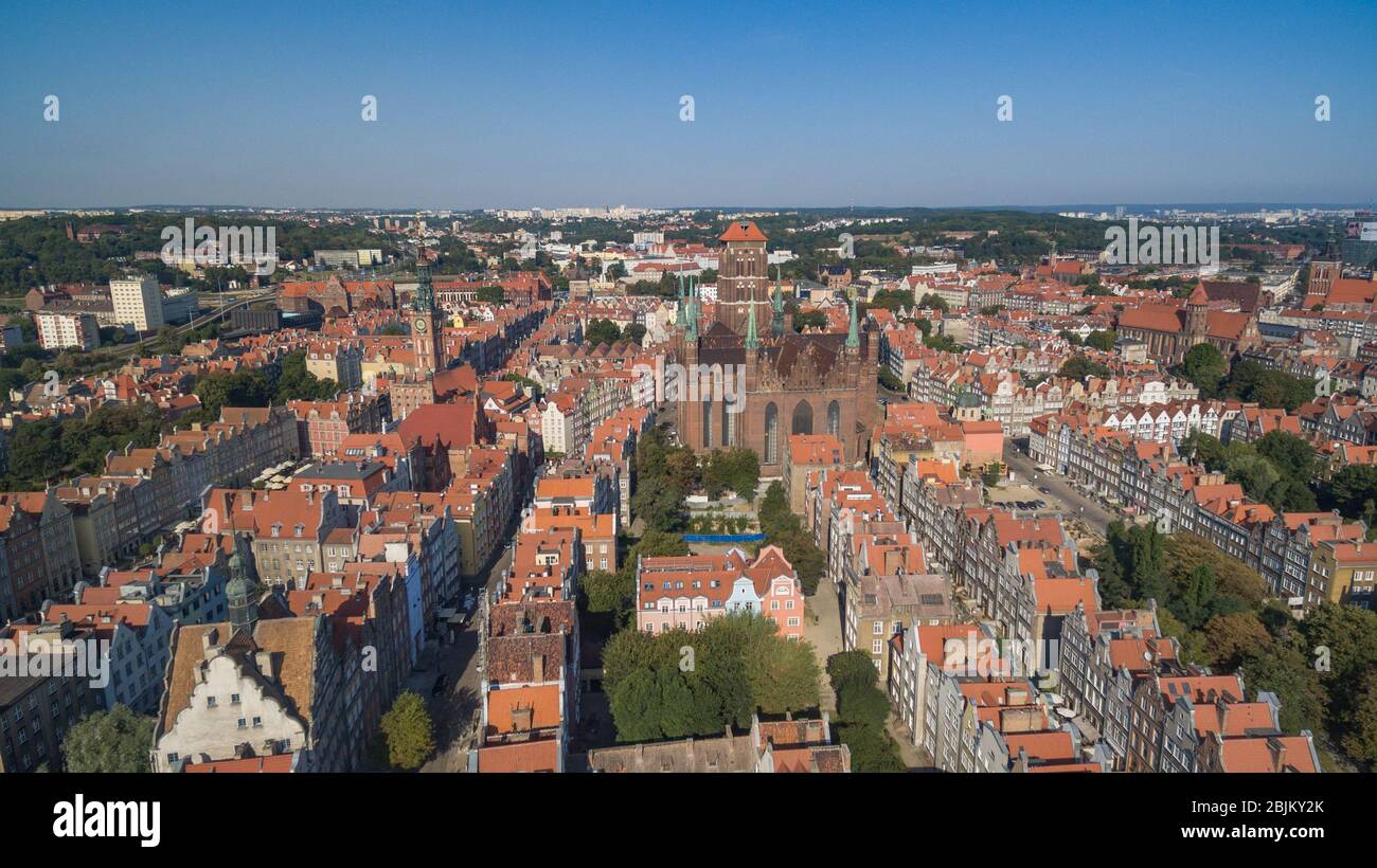 Aerial View Of Residential Buildings In City Of Dansk, Poland Stock ...