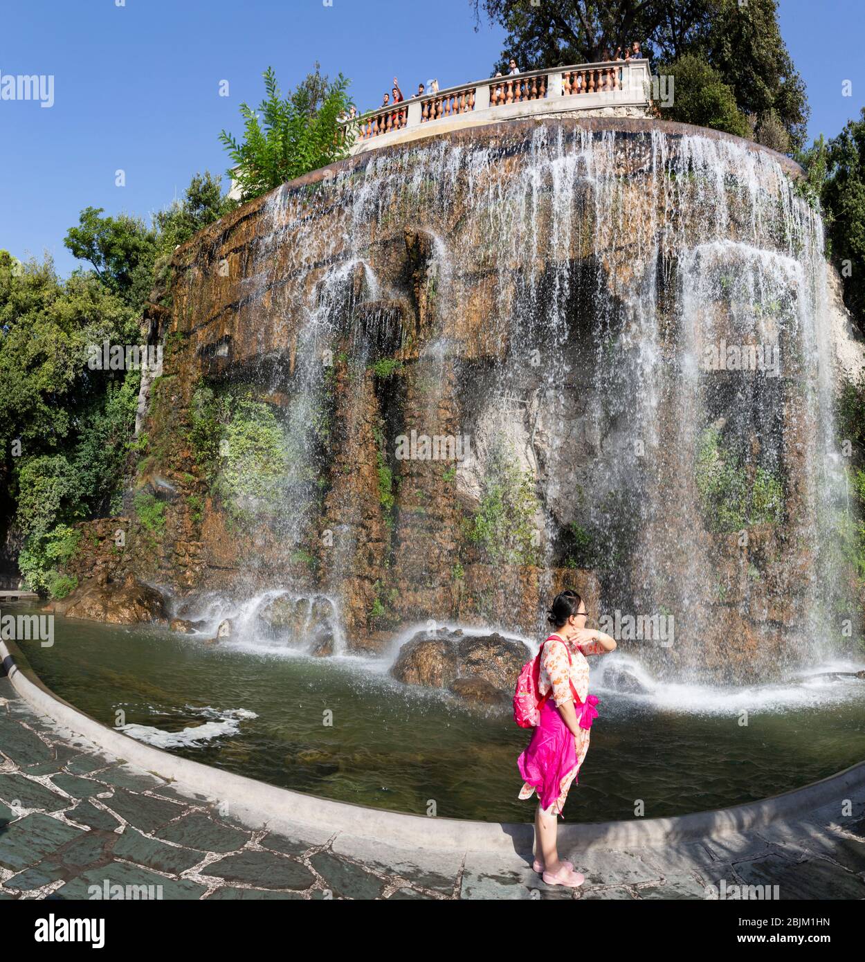 Castle Hill waterfall (Colline du Chateau), Nice, Cote d'Azur, Provence ...