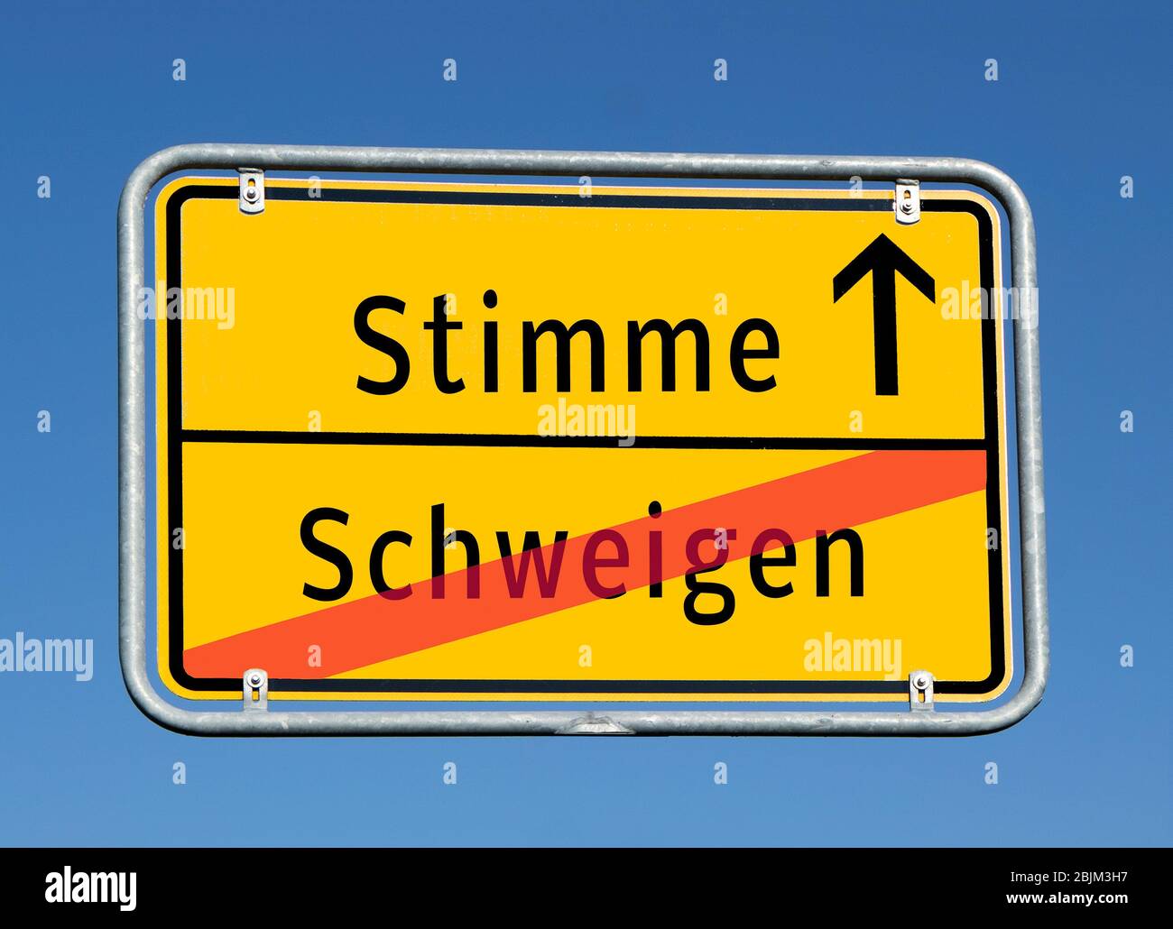 Sign of silence hi-res stock photography and images - Alamy