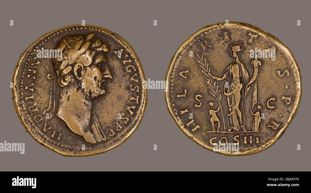Emperor hadrian coin hi-res stock photography and images - Alamy