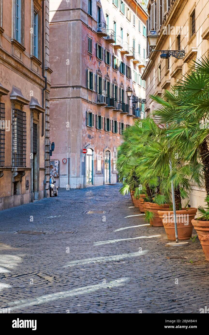 Old street of Rome, Italy. Rome is a famous tourist destination Stock ...