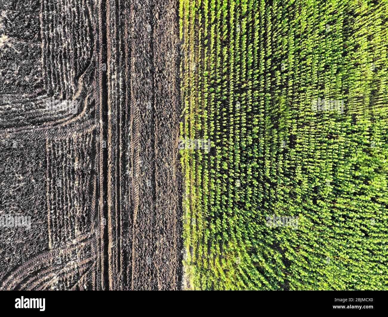 Top view on farmland quadrocopter hi-res stock photography and images ...