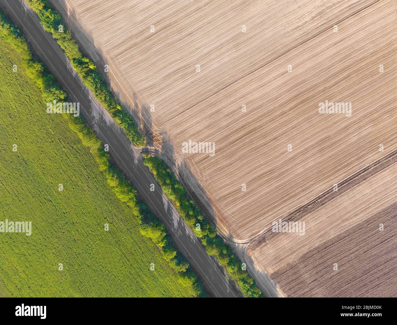 Top view on farmland quadrocopter hi-res stock photography and images ...