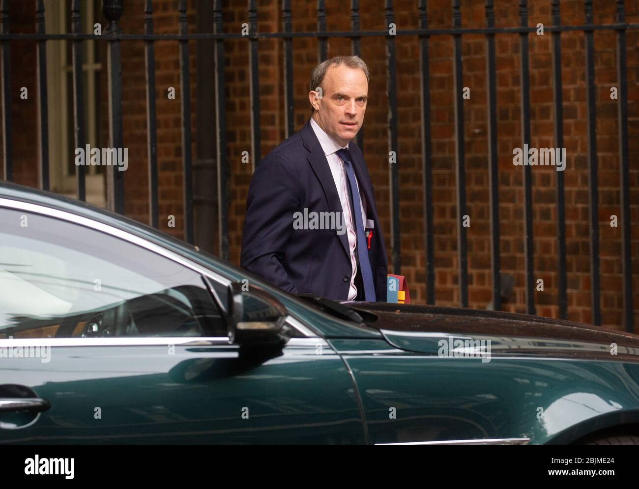 London, UK. 30th Apr, 2020. Dominic Raab, Foreign Secretary, arrives in ...