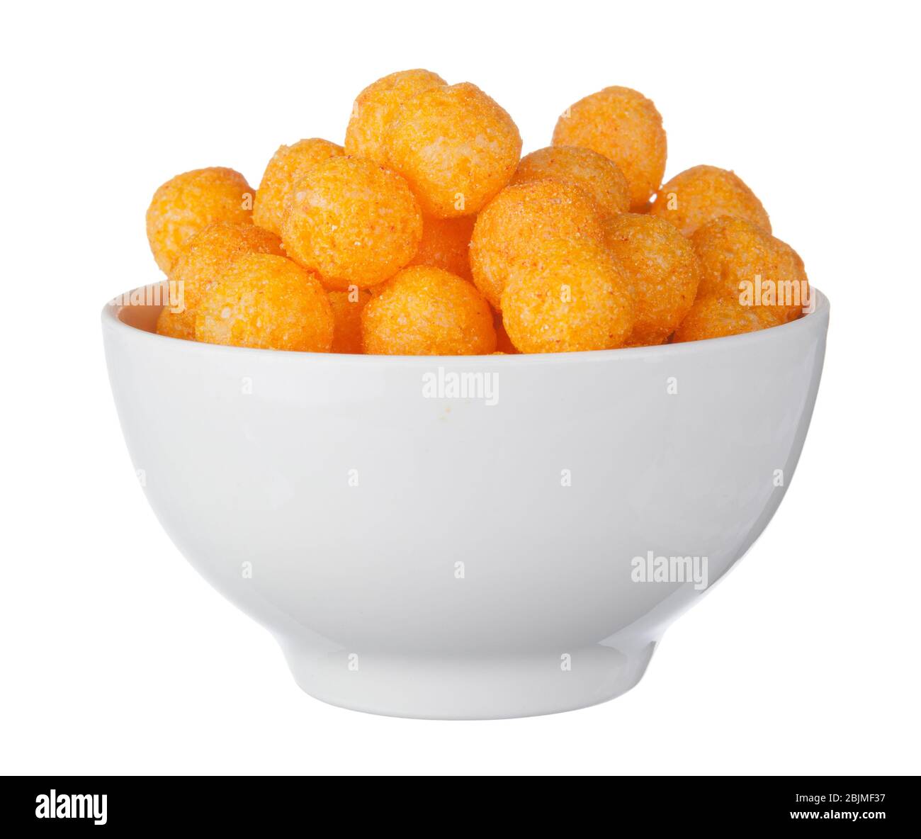 Peanut, corn puffs isolated with white background Stock Photo - Alamy