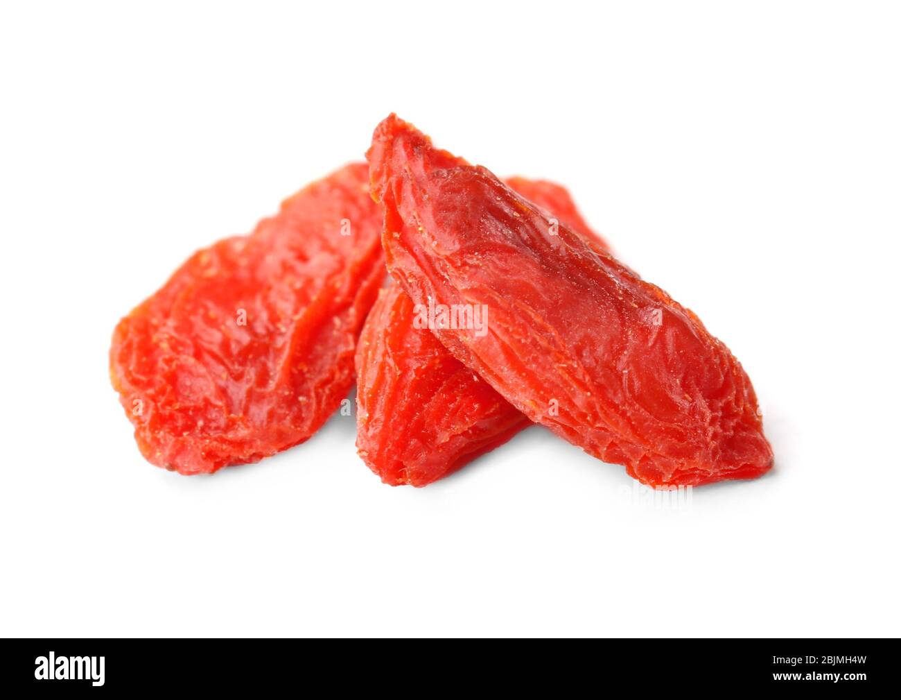Red dried goji berries on white background Stock Photo - Alamy