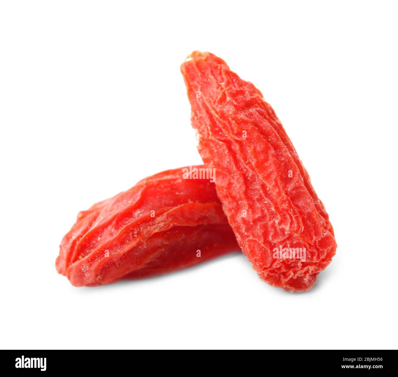 Red dried goji berries on white background Stock Photo - Alamy
