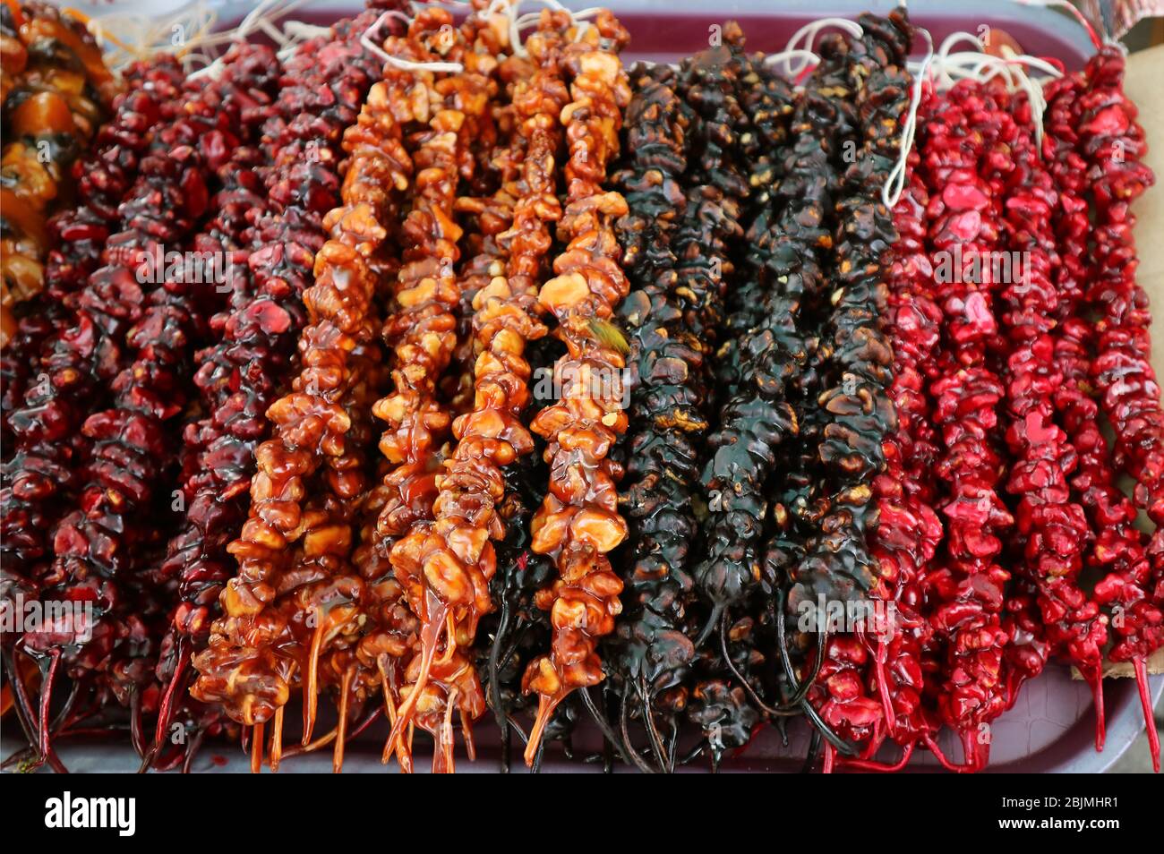 Heap of Churchkhela on the Tray, Tasty and Healthy Georgian Traditional ...
