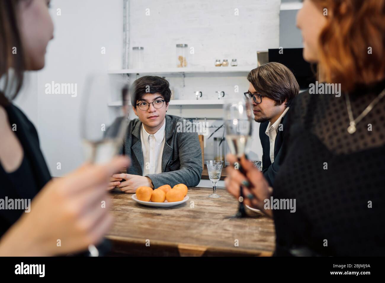 Business meeting in restaurant kitchen hi-res stock photography and ...