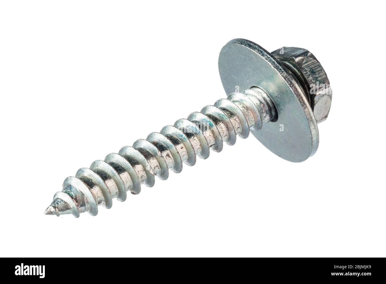 metal screw isolated on a white background Stock Photo - Alamy