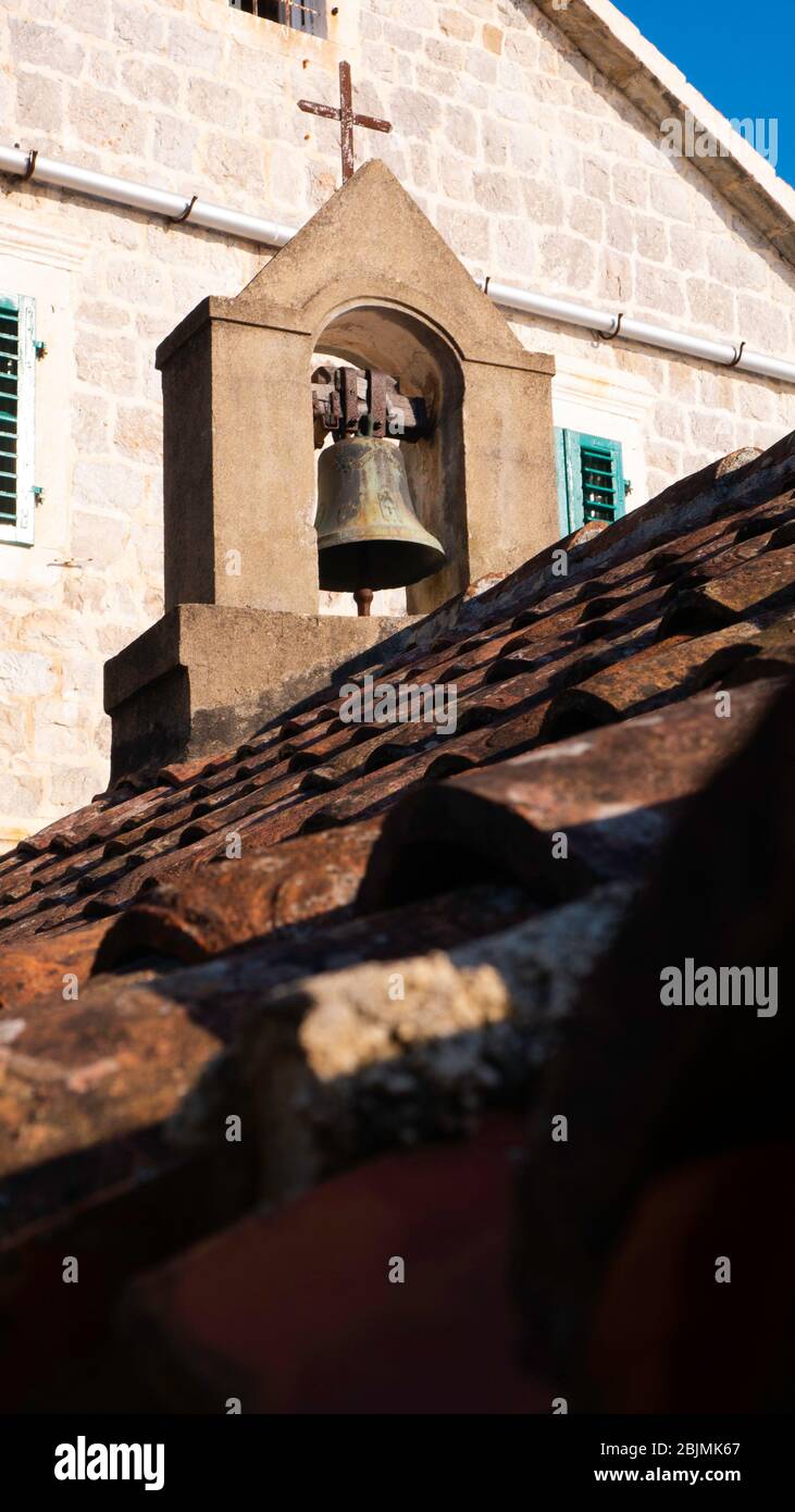 The roof and the bell of the church 'Gospe od Karmena' (Ladies of ...