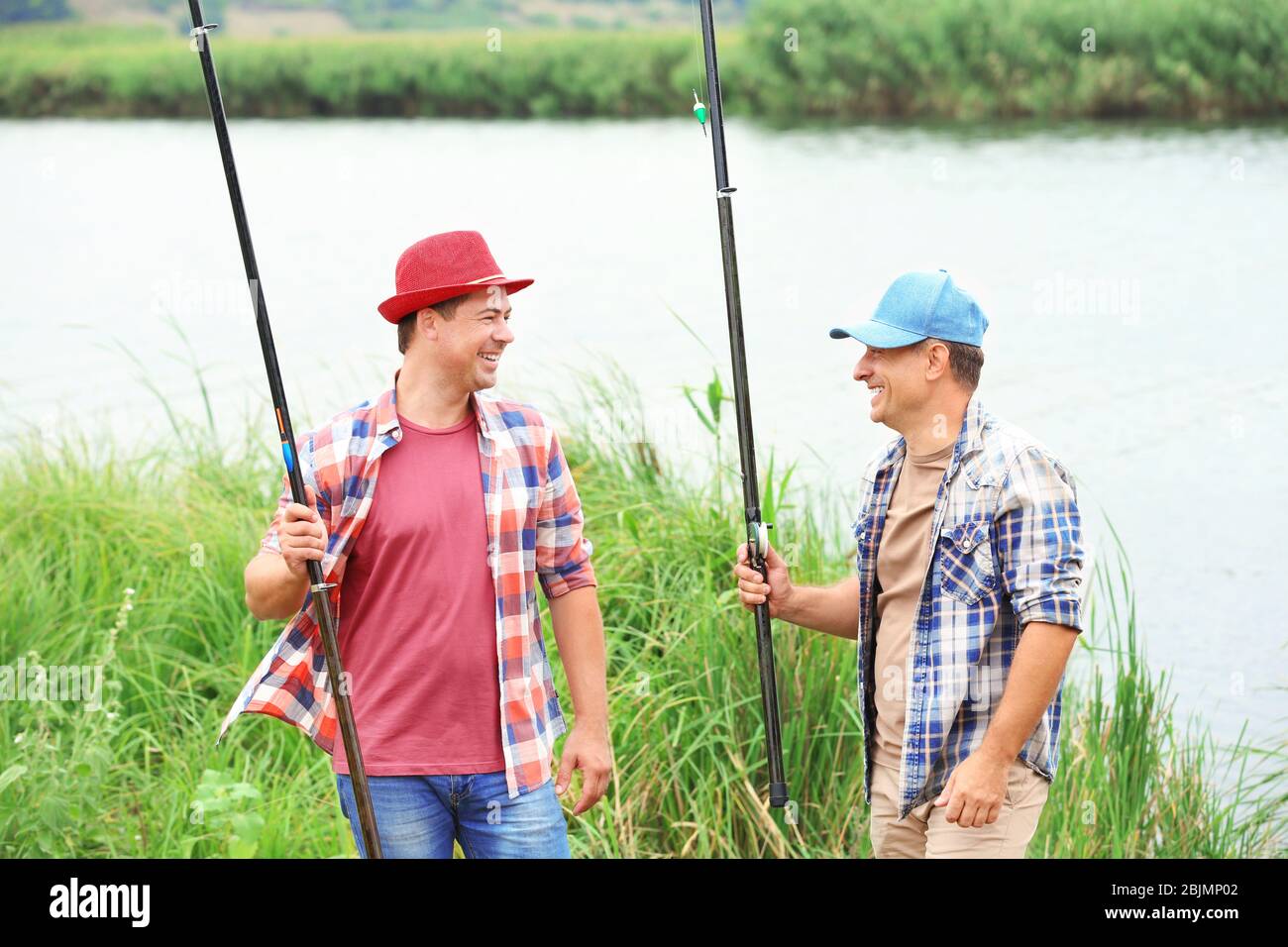 Bank two fishermen hi-res stock photography and images - Alamy