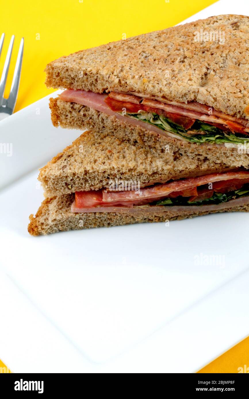 Sandwich in plate hi-res stock photography and images - Alamy