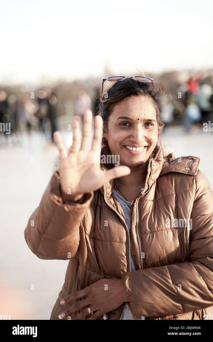 Mature Woman Happy Winter Vertical High Resolution Stock Photography ...