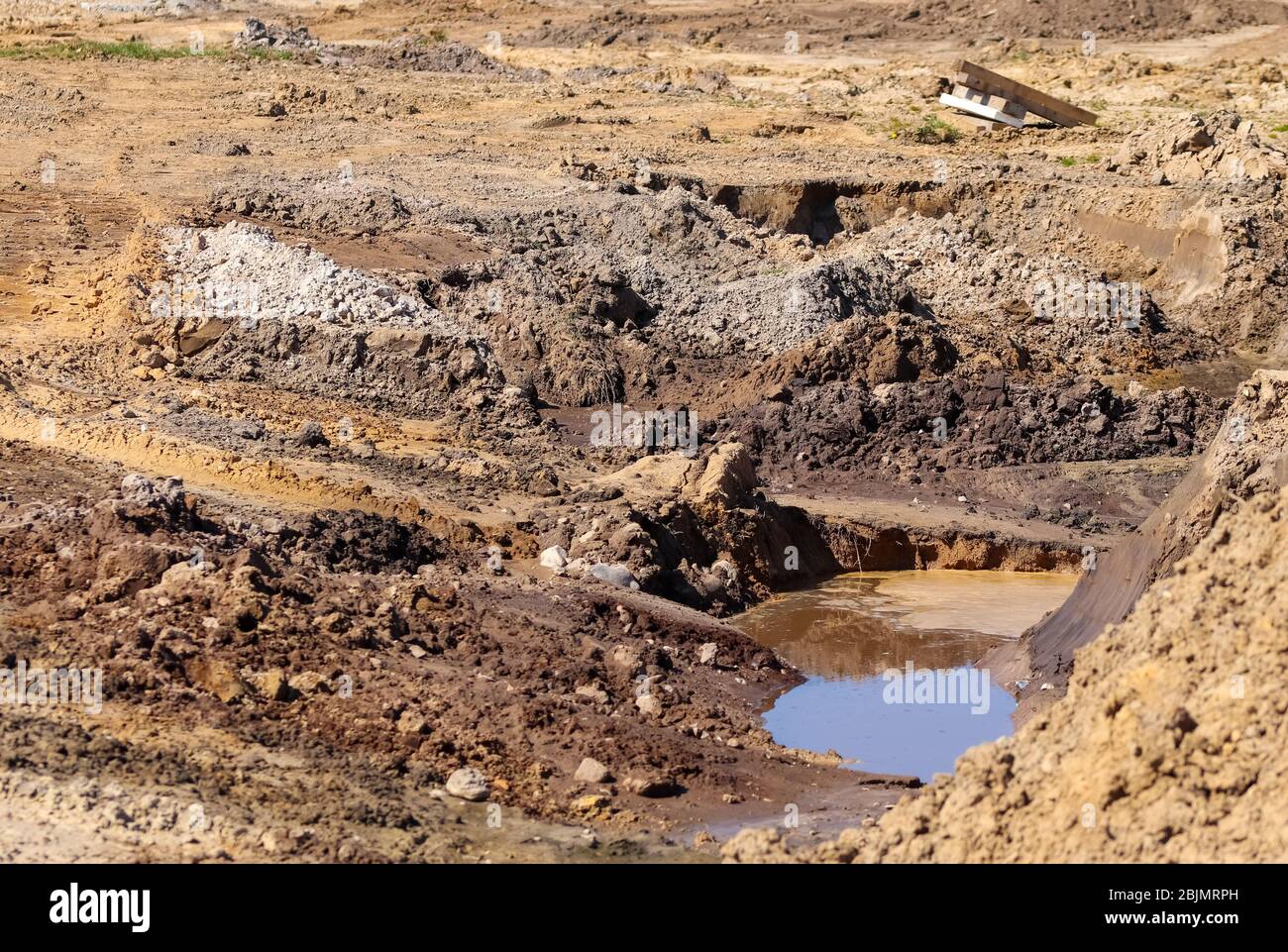 Close up view on sand ground surfaces and textures in high resolution ...