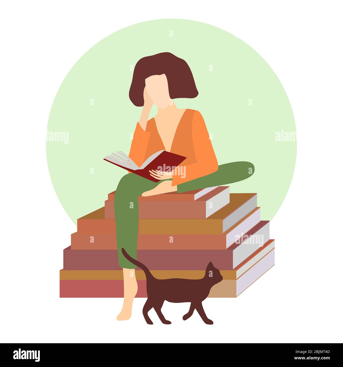 Cartoon clever girl hi-res stock photography and images - Alamy