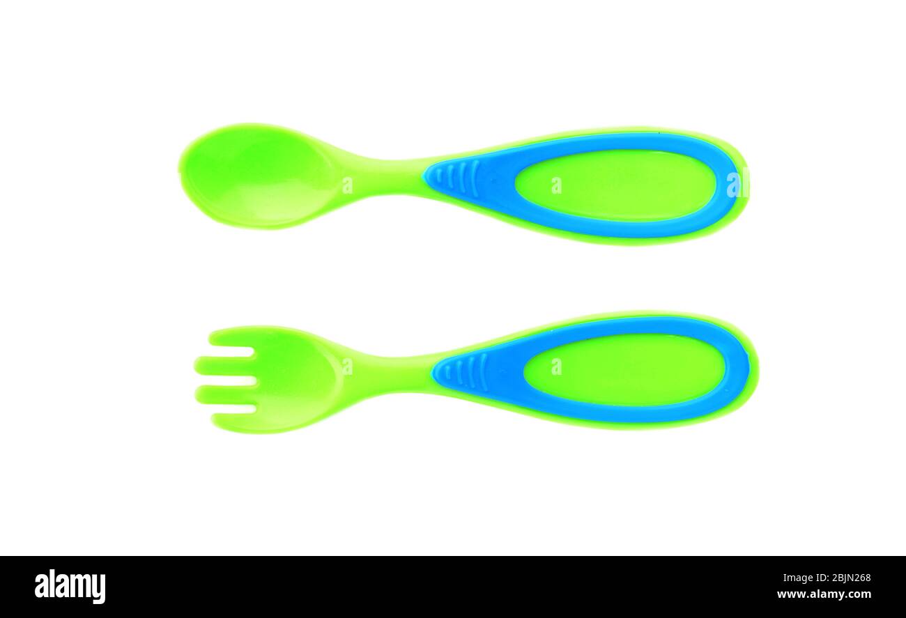 Colorful eating utensils baby hi-res stock photography and images - Alamy