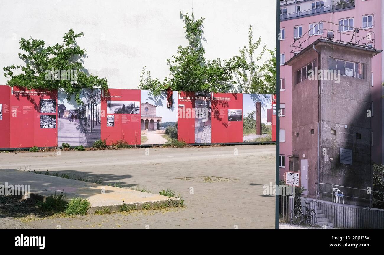Berlin, Germany. 28th Apr, 2020. An overgrown part of the Wall Memorial ...
