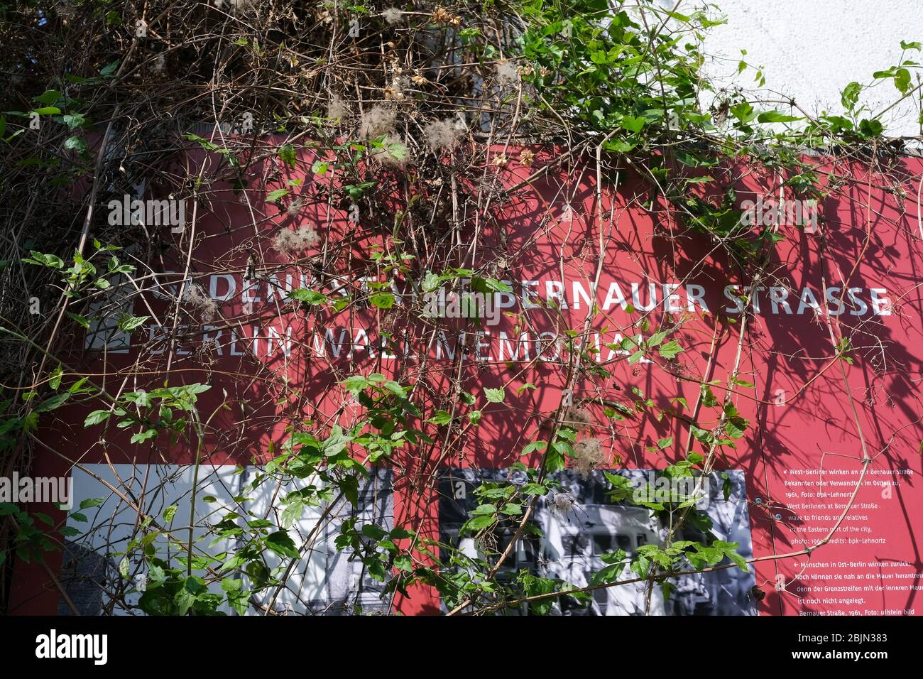 Berlin, Germany. 28th Apr, 2020. An overgrown part of the Wall Memorial ...
