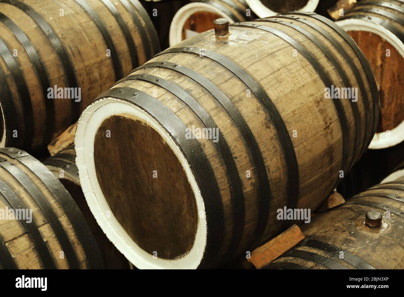 Wooden barrels aged cognac hi-res stock photography and images - Alamy