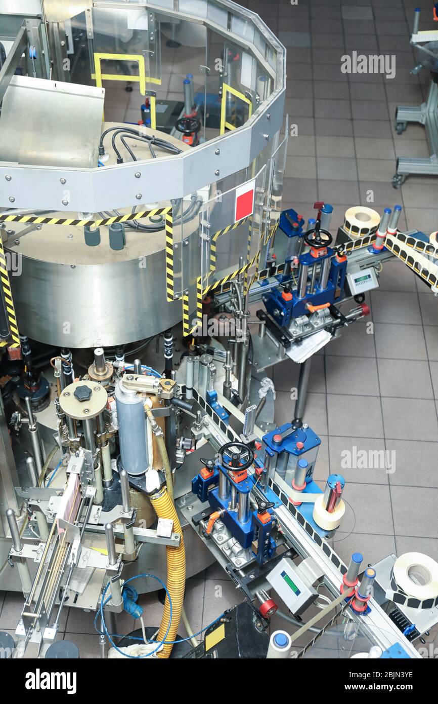 Equipment on wine factory Stock Photo - Alamy