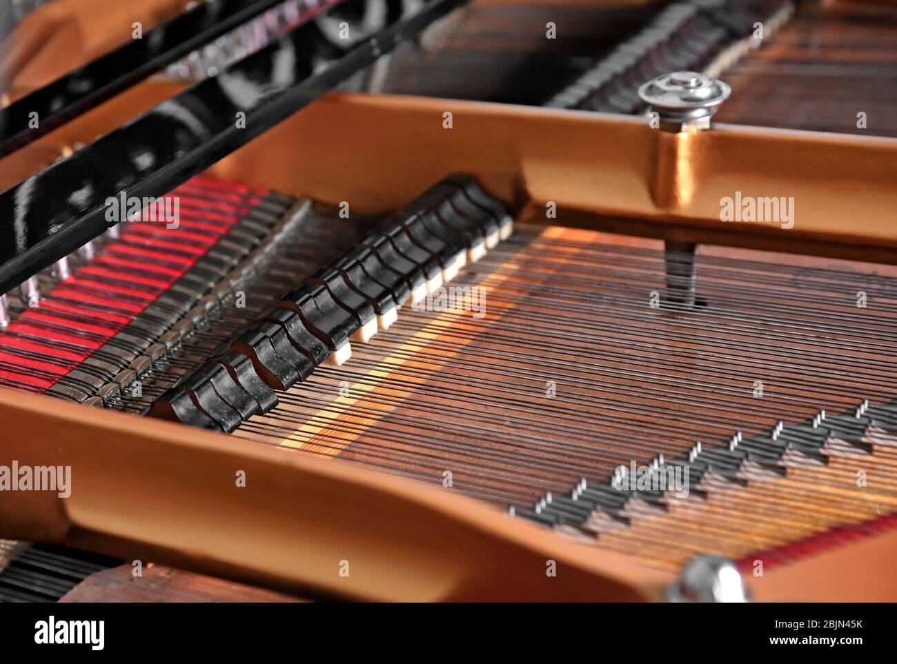 Mechanism of piano, closeup Stock Photo - Alamy