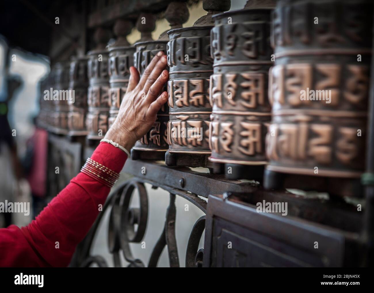 Hand prayer wheel hi-res stock photography and images - Alamy
