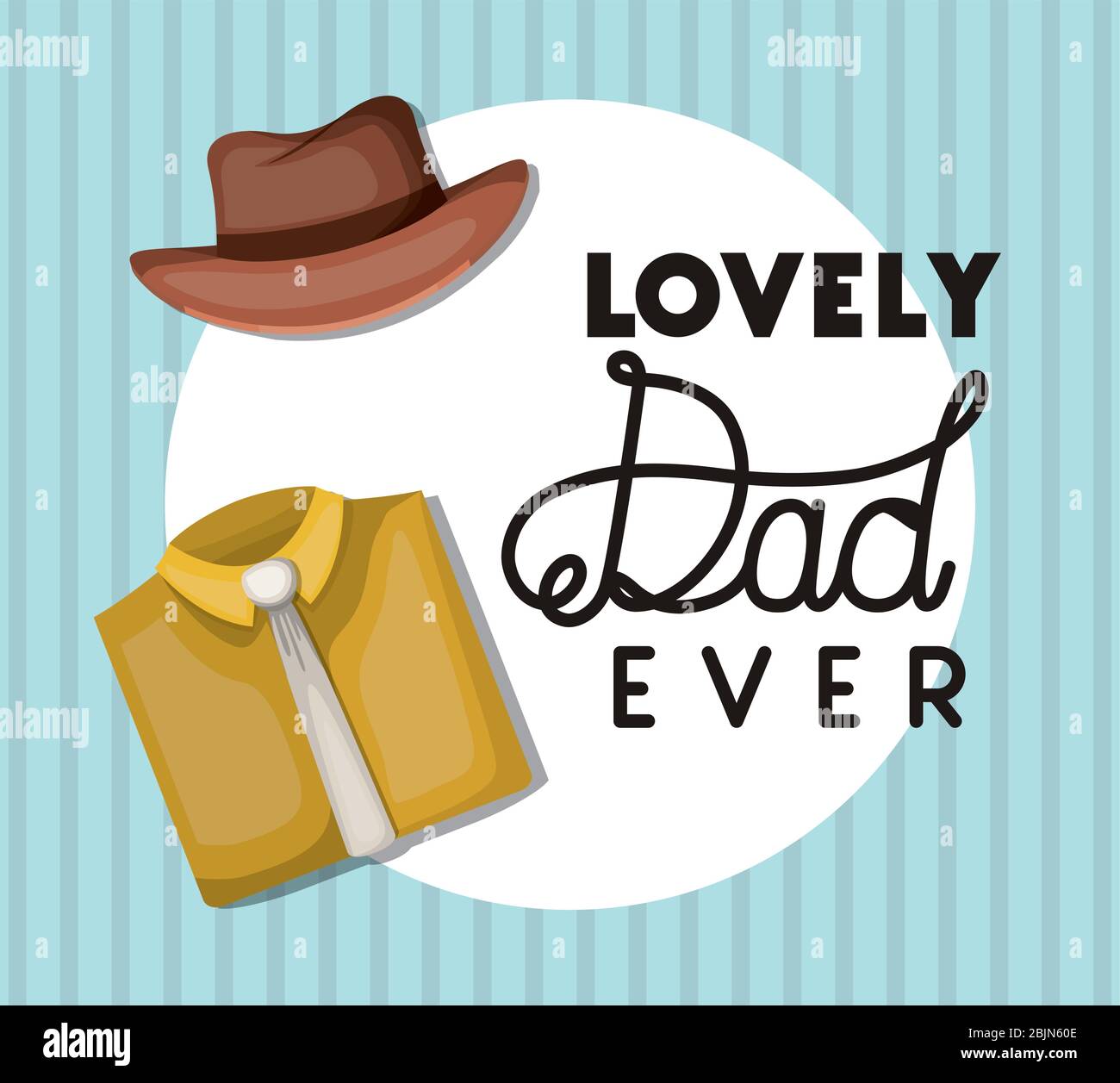 Lovely dad ever hat and shirt with necktie vector design Stock Vector ...