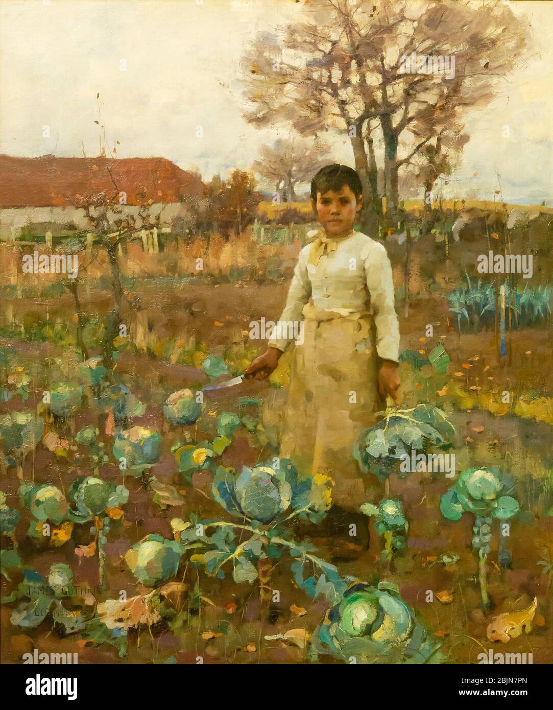 A Hind's Daughter, Sir James Guthrie, 1883 Stock Photo - Alamy