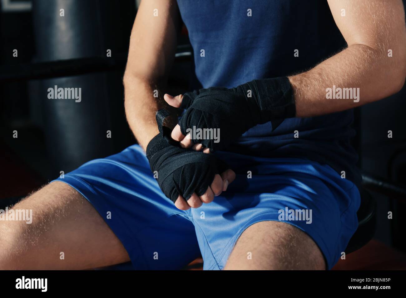Strong male boxer applying hi-res stock photography and images - Alamy