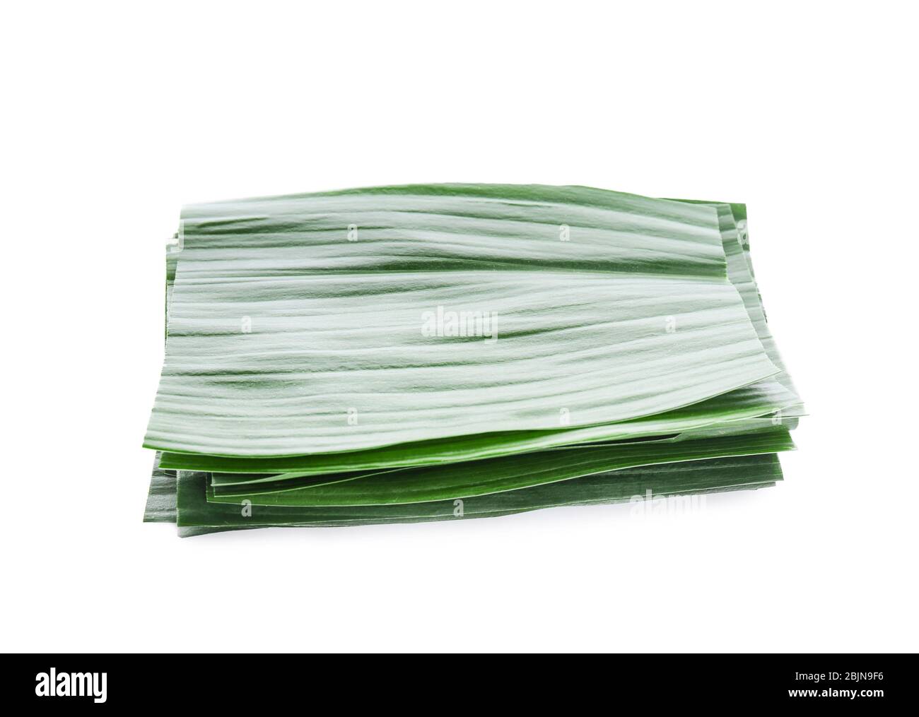 Cut leaves on white background Stock Photo - Alamy